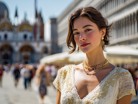 Montre Venizi argentée avec dateur bracelet cuir brun